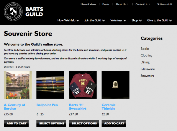 Shop - Barts Guild